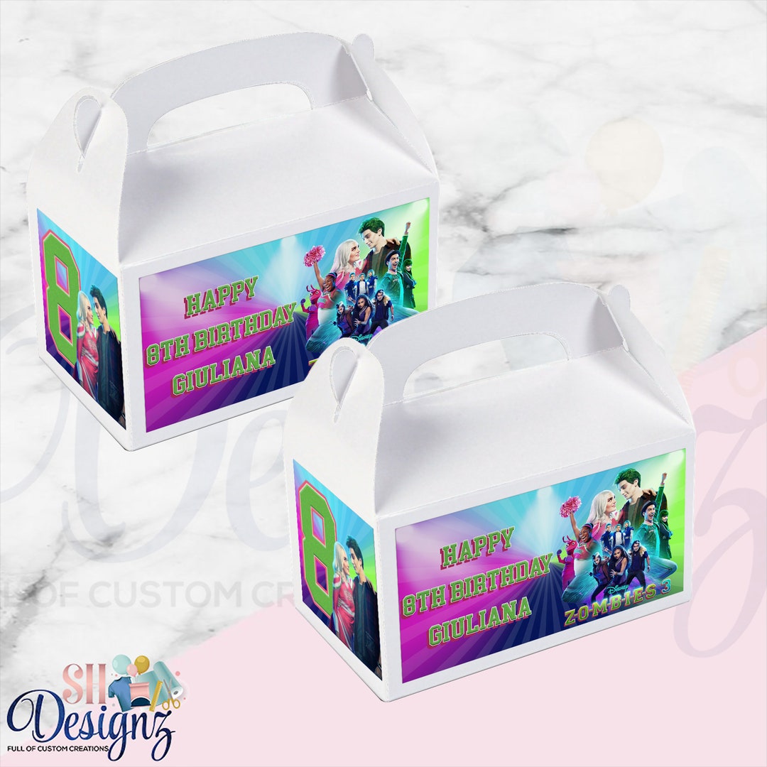 Zombies 3 Birthday Party Gable Boxes, Zombies 2, Zombies Theme, Zombies ...