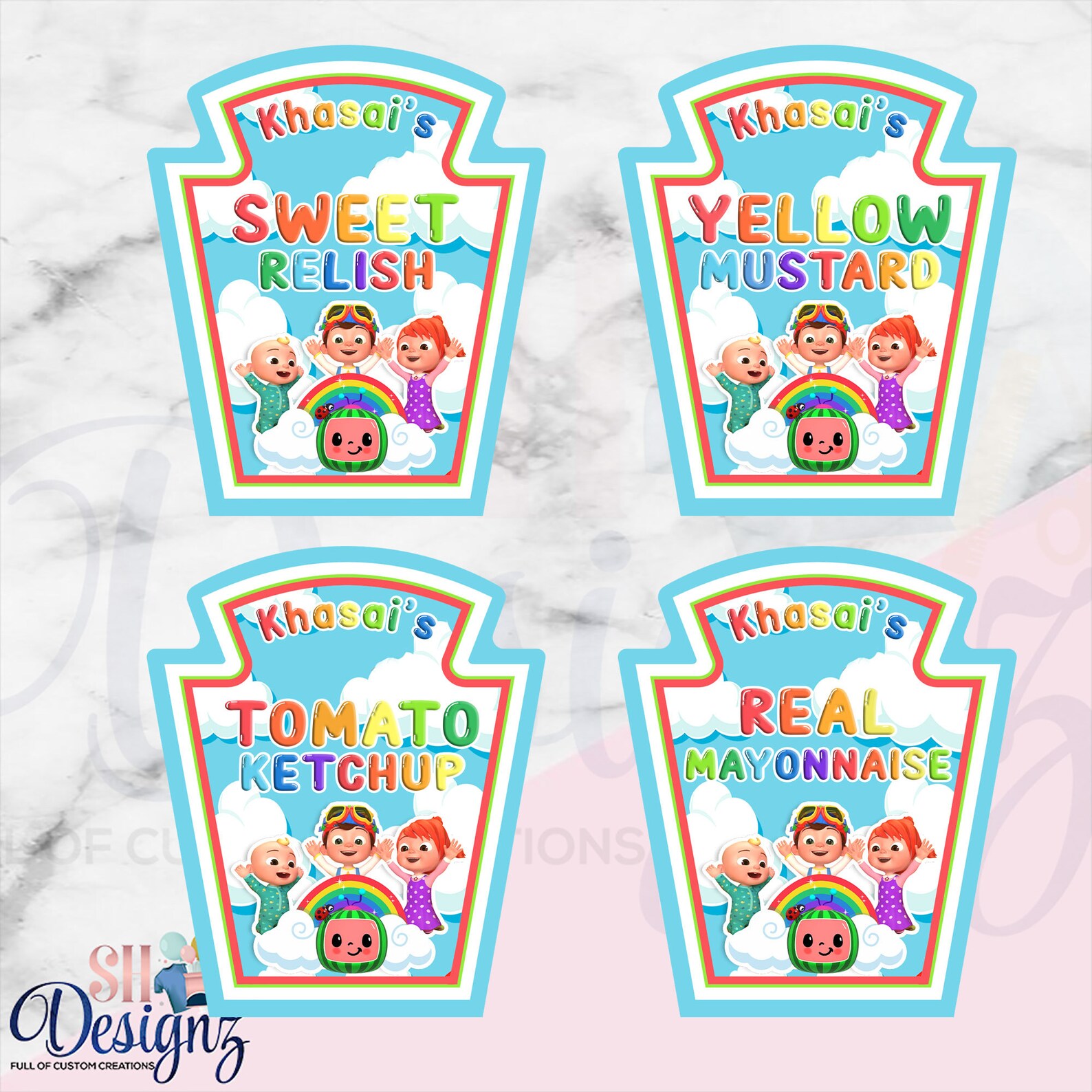 Cocomelon Condiment Labels Cocomelon Birthday Cocomelon | Etsy