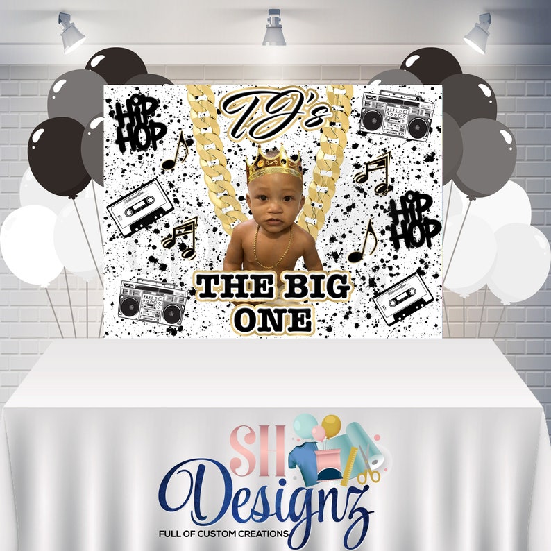 The Big One Birthday Banner notorious One Birthday Party - Etsy