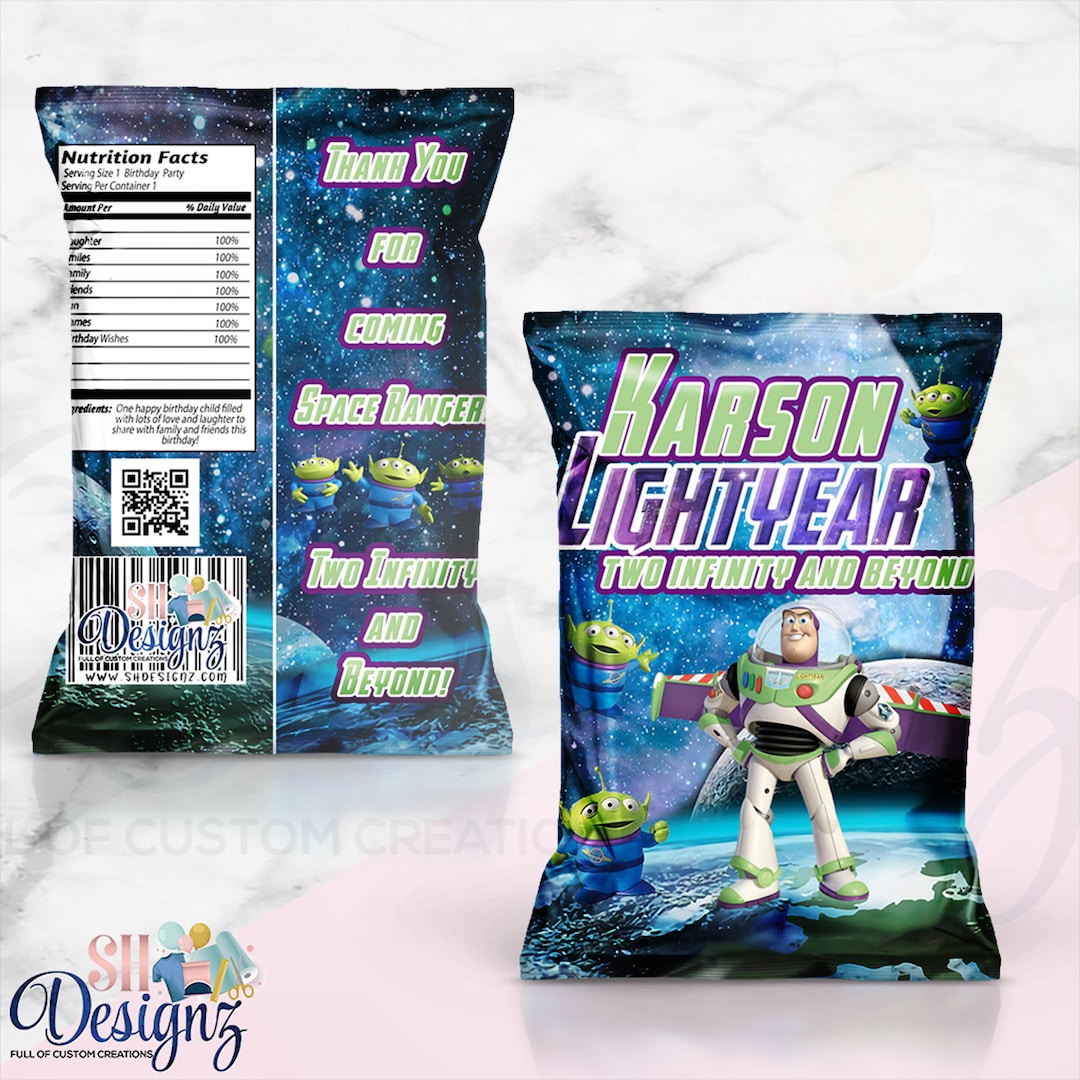 Buzz Lightyear Chip Bags Toy Story Bags Buzz Lightyear - Etsy