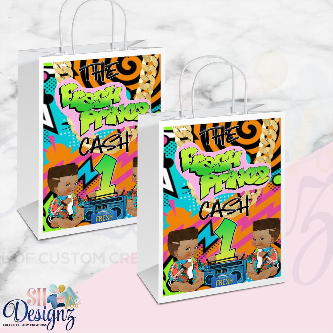 Fresh Prince Birthday Party Gift Bags, Fresh Prince Birthday Fresh ...