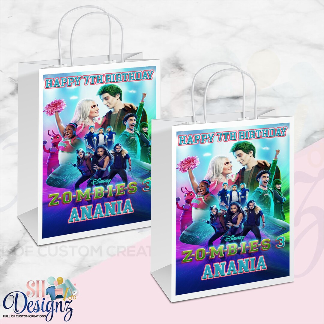 Zombies 3 Birthday Party Gift Bag, Zombies 3, Zombies Theme, Zombies ...