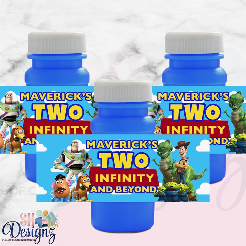 Two Infinity and Beyond Bubble Labels Toy Story Bubble - Etsy