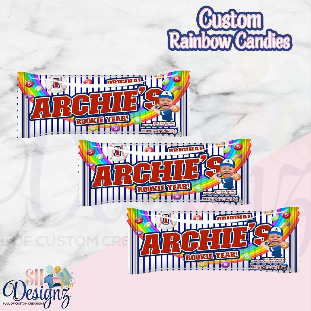 Baseball Rainbow Candies - Baseball Party - Baseball Birthday ...