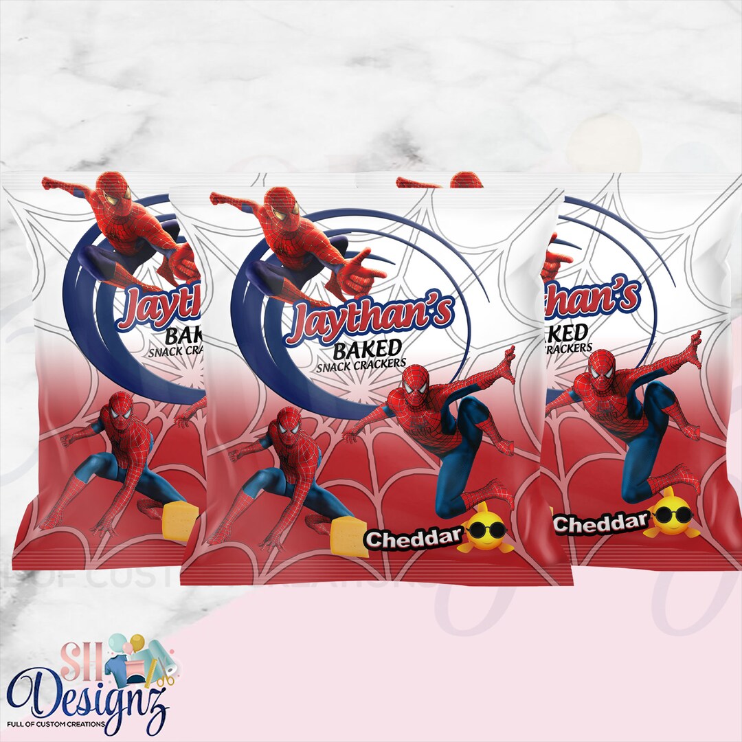 Spiderman Birthday Party Crackers Favors Treats, Spiderman Party ...