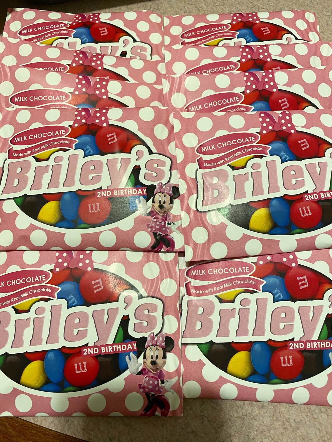 Minnie Mouse Birthday Party Chocolate Candies Minnie Mouse - Etsy
