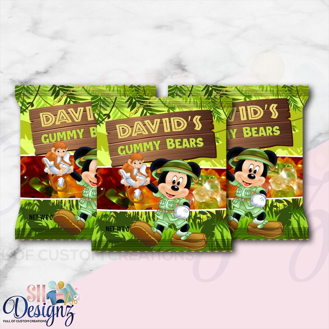 Mickey Safari Mouse Birthday Gummy Bears, Mickey Safari, Mickey Mouse ...