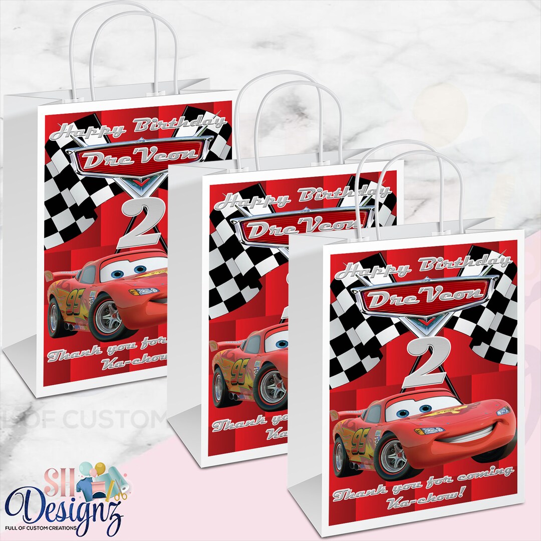 Cars Birthday Gift Bags, Cars Party Bags, Cars Birthday Bags,cars ...