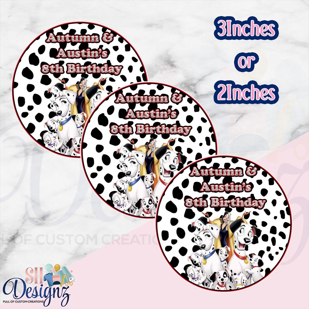 101 Dalmatians Labels - 101 Dalmatians Party -101 Dalmatians Party ...