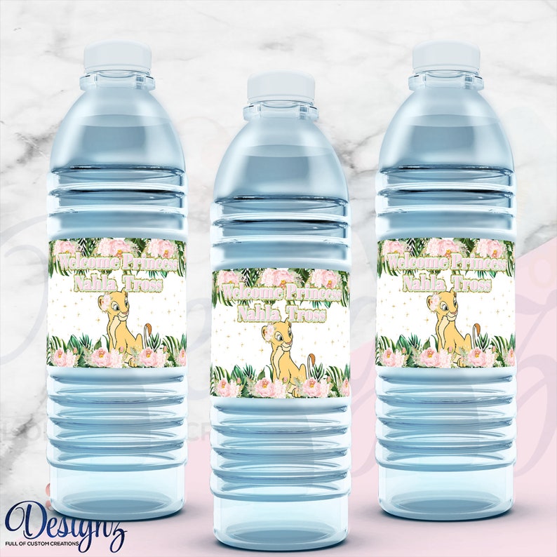 Lion King Nala Water Labels Nala Lion King Baby Shower Party - Etsy