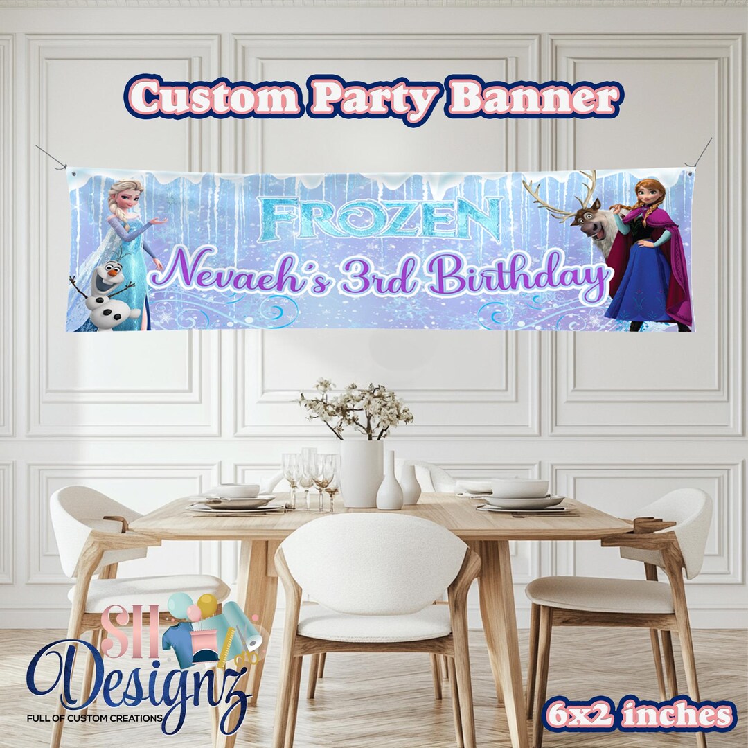 Frozen Birthday Party Banner, Frozen 2, Frozen 2 Birthday, Frozen ...