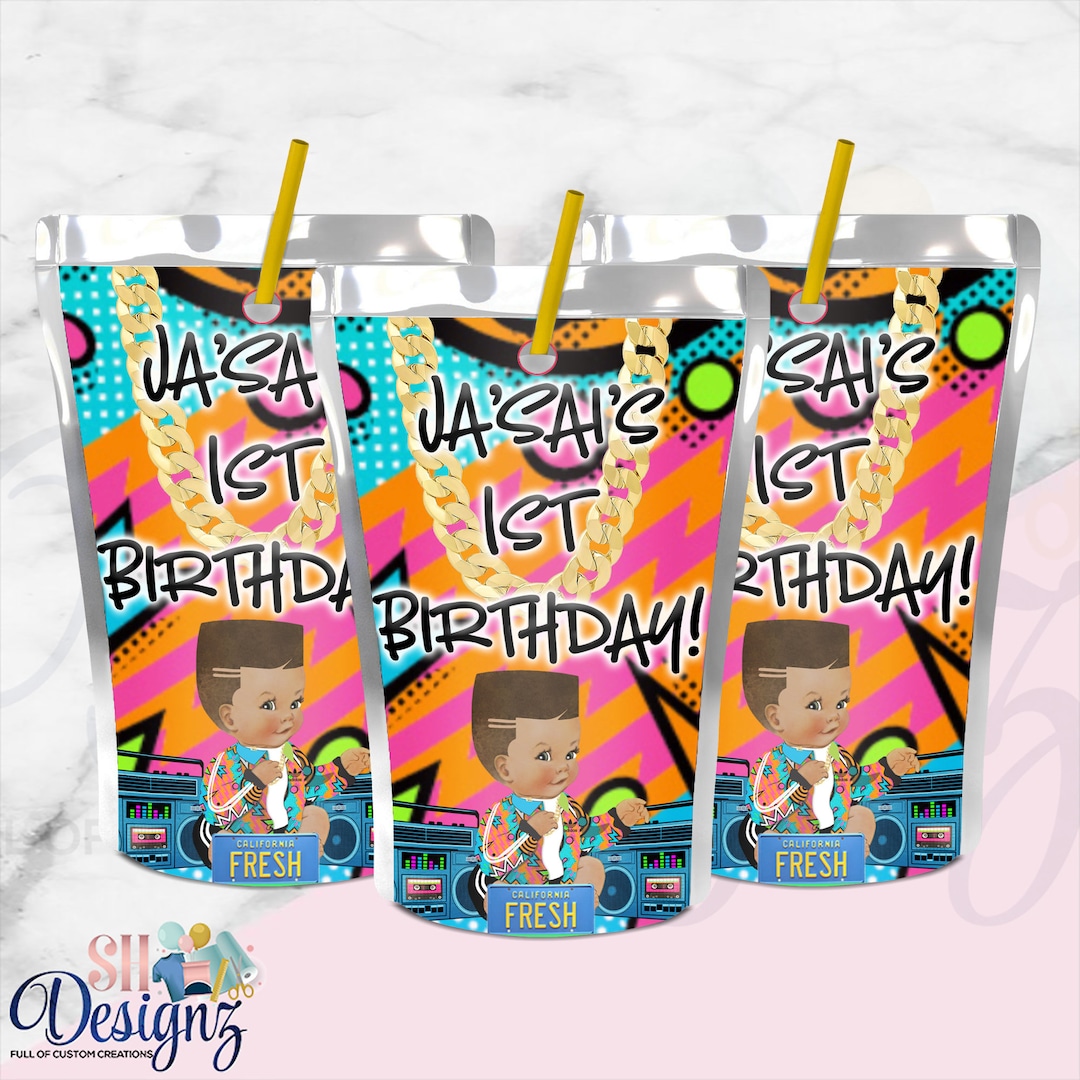 Fresh Prince Birthday Party Drink Labels, Fresh Prince Birthday Fresh ...