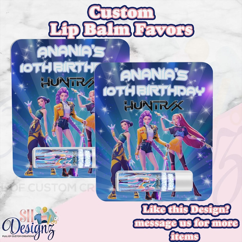 K Pop Birthday Party Lip Balm, Korean Pop Music Party - Favors ...