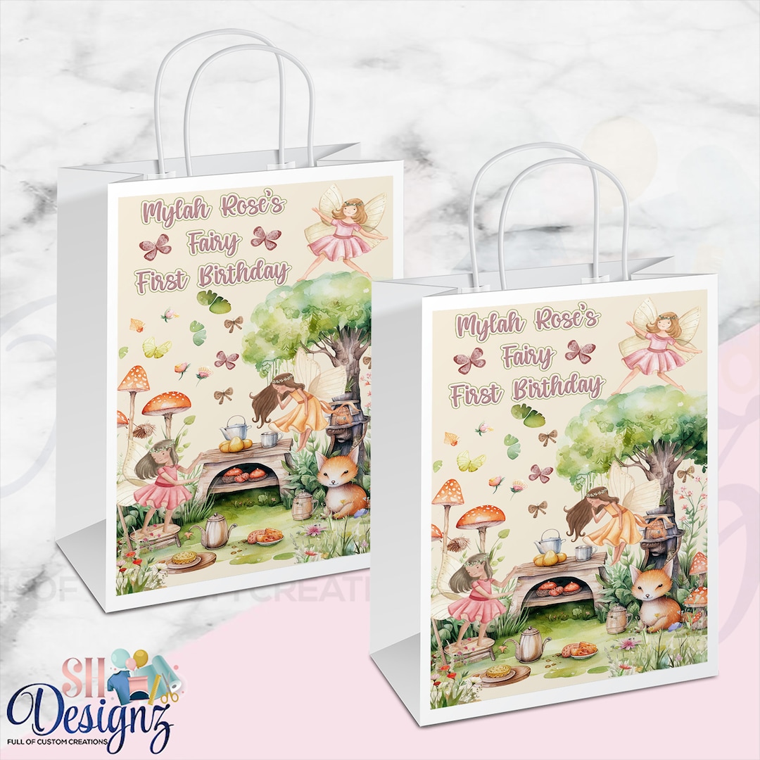 Fairies Gift Bags- Fairies Birthday Party Labels- Fairy Party, Fairies ...