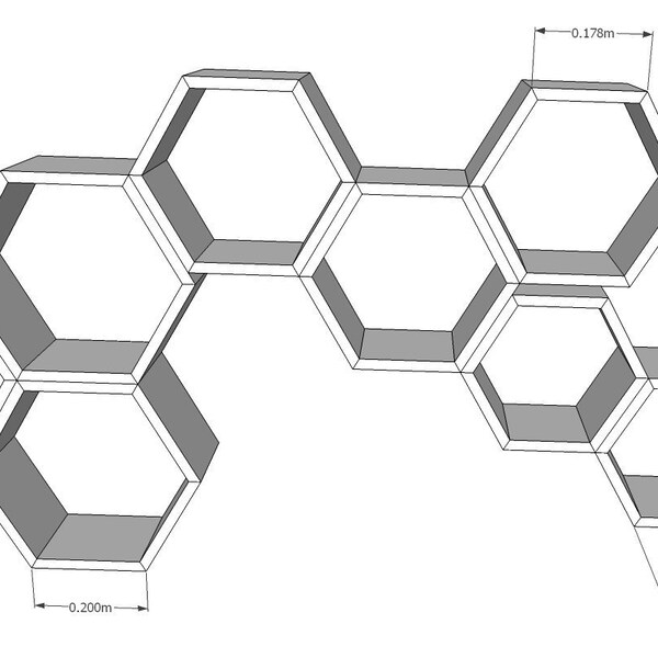 Black Hexa Shelf - Etsy