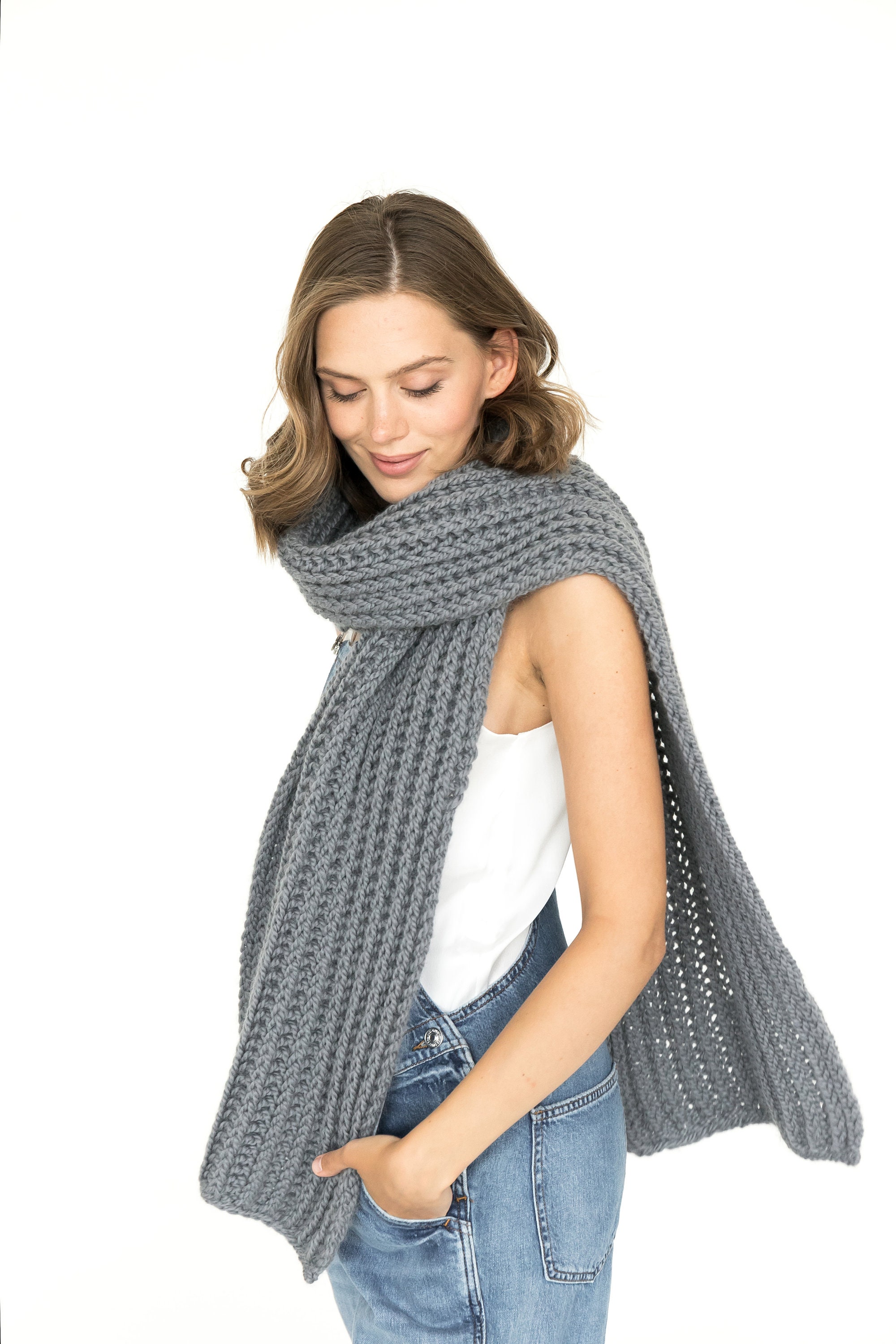 Alpaca scarf wool scarf knit scarf oversize scarf chunky | Etsy