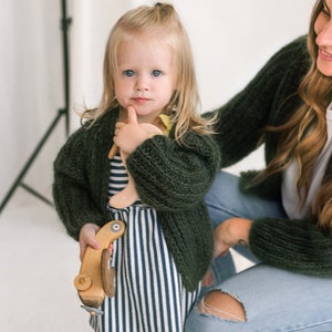 Matching Mommy and Me Mohair Cardigans, Mother Daughter Alpaca Sweaters ...