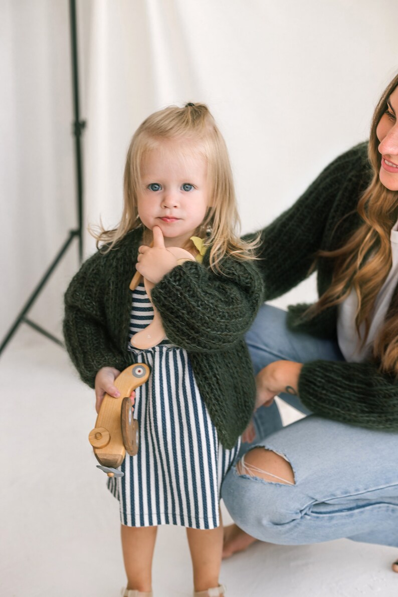Matching Mommy and Me Mohair Cardigans, Mother Daughter Alpaca Sweaters ...