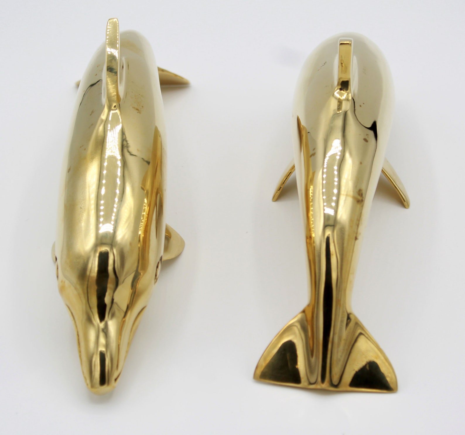 Pair of Dolphin Figurines Statue/sculpture Beautiful - Etsy