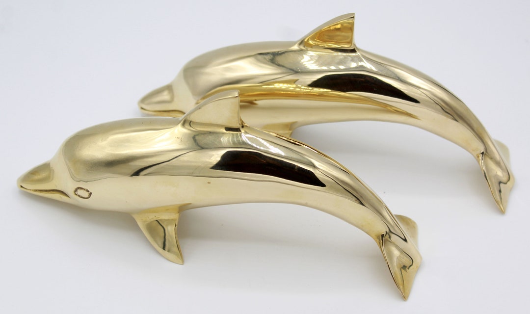 Pair of Dolphin Figurines Statue/sculpture Beautiful Handcrafted ...