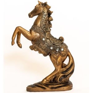 Pair of Desktop Decorative Horse Statue, Animal Sculpture Ornament ...