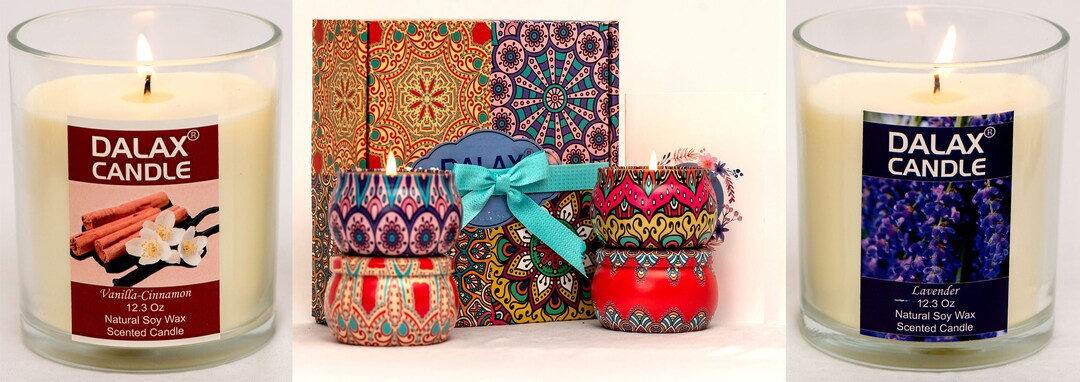 Happy Diwali Candle Gift Set Natural Soy Wax Aromatheraphy Candles ...