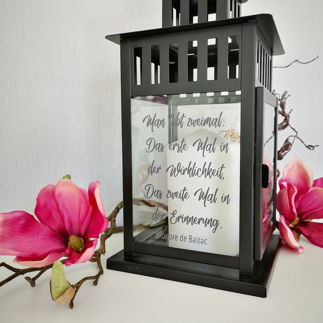 Lantern for Grave / Funeral Light – Personalized With Name Date Funeral ...