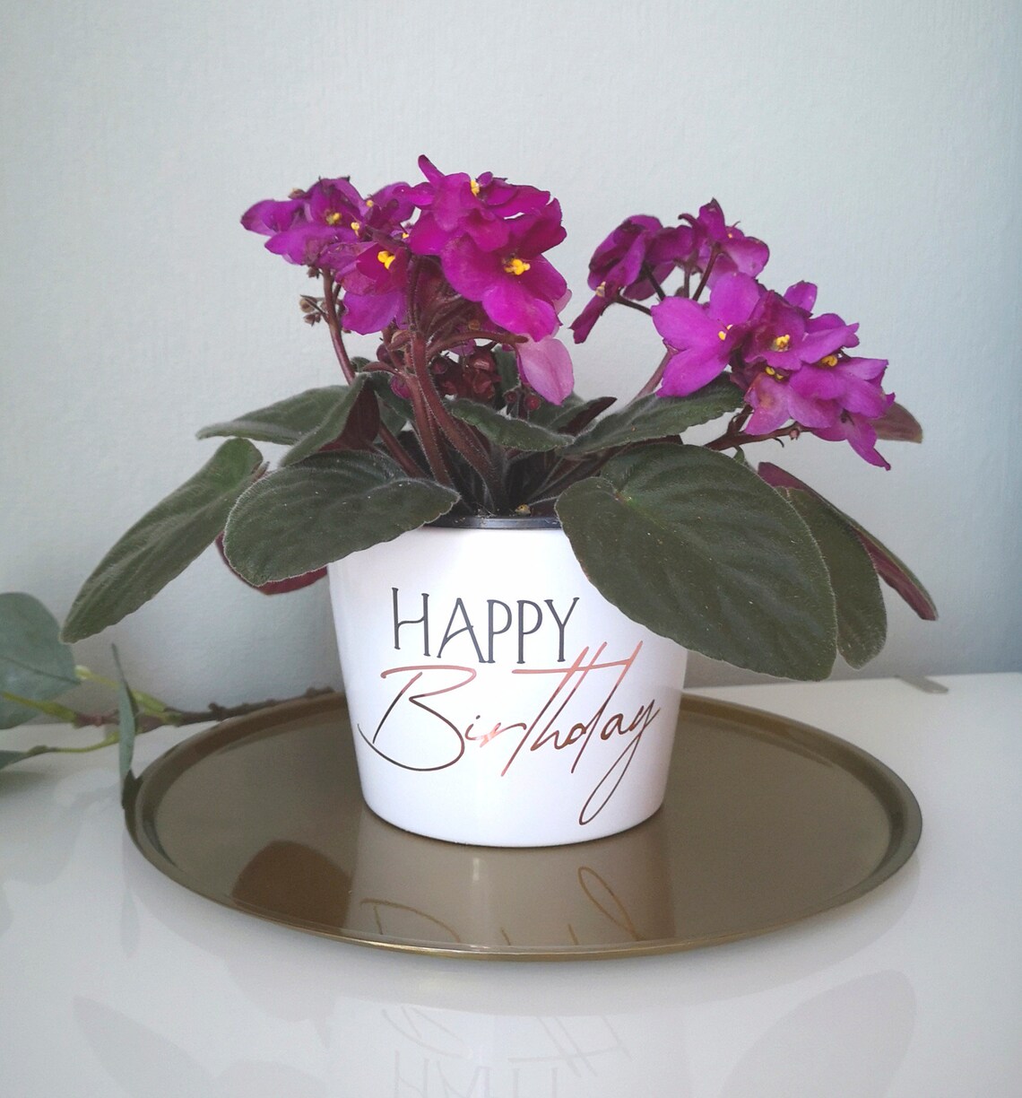 Flower Pot Ceramic Happy Birthday Birthday Gift Gift Idea - Etsy