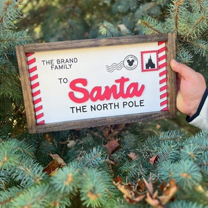 Personalized Letter to Santa Sign Disney Inspired Disney Christmas ...