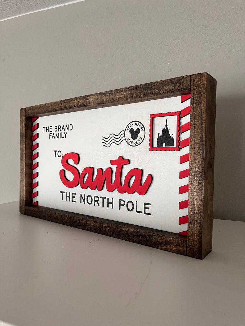 Personalized Letter to Santa Sign Disney Inspired Disney - Etsy