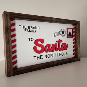 Personalized Letter to Santa Sign Disney Inspired Disney Christmas ...