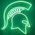 Michigan State University MSU Spartan Sparty Helmet LED Neon Sign - 17. ...