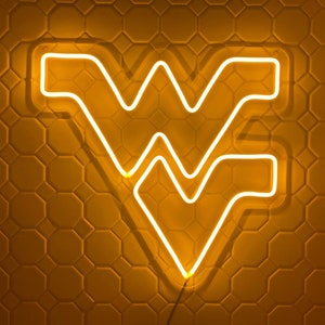 West Virginia University Flying WV LED Neon Sign Officially CLC ...