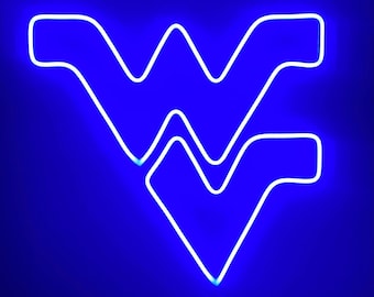 West Virginia University Flying WV LED Neon Sign - 15.9" W X 15" H ...