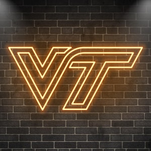 Virginia Tech Outline VT LED Neon Sign - 23.5" W X 12" H - Officially ...