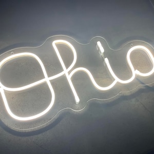 The Ohio State University Buckeyes Script Ohio LED Neon Sign - 18" W X ...