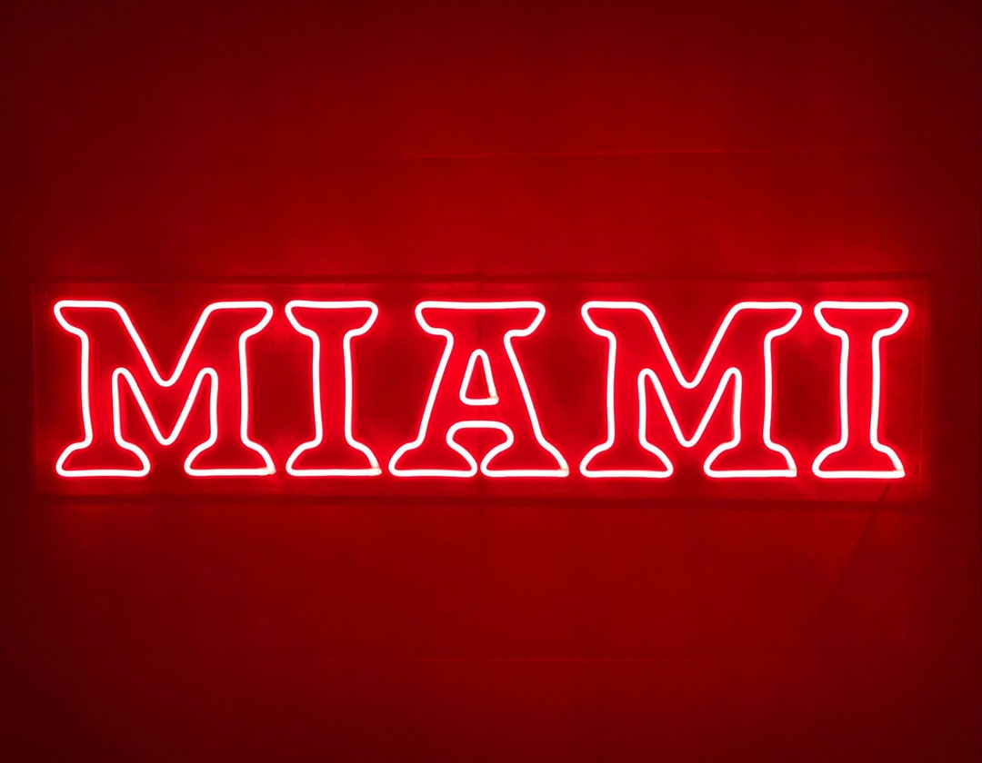 Miami University LED Neon Sign - 35" W X 8.2" H - Official Collegiate ...
