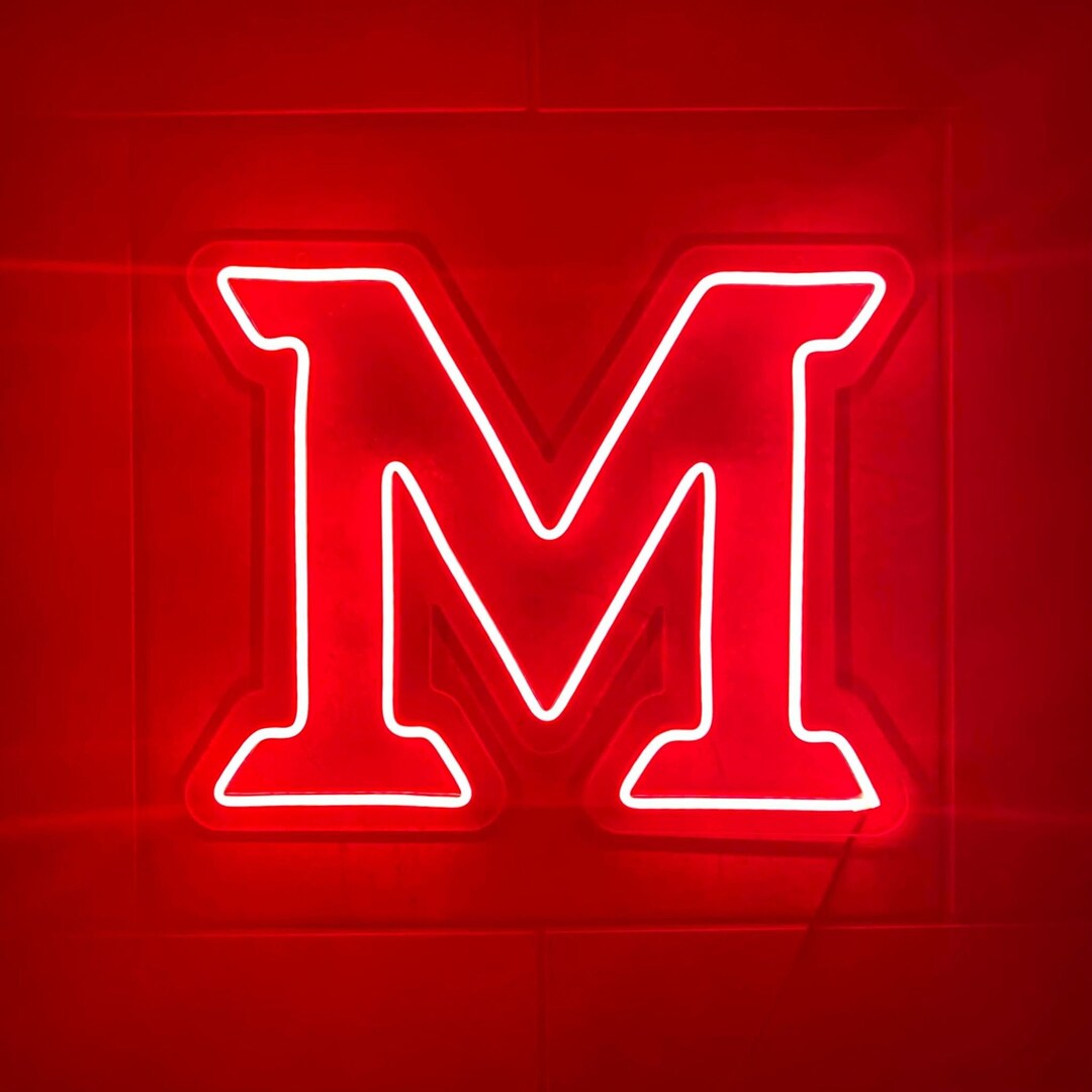 Miami University M LED Neon Sign Official Collegiate - Etsy