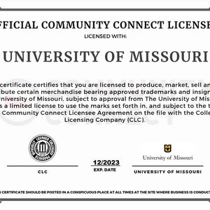 University of Missouri Stacked MU LED Neon Sign Officially CLC Licensed ...