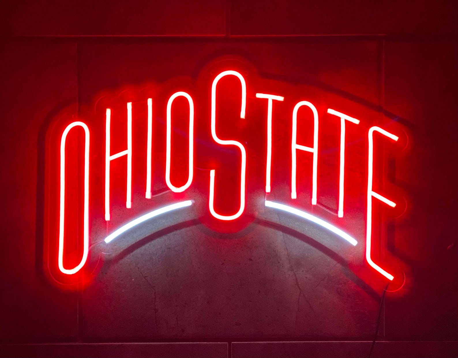 Ohio State University Buckeyes Wordmark Arch Dual Color LED Neon Sign ...