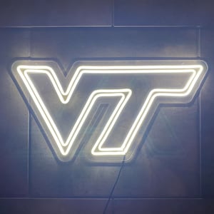 Virginia Tech Primary Athletics Mark VT LED Neon Sign - 23" W X 11.8" H ...