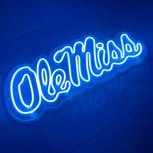 University of Mississippi Ole Miss LED Neon Sign - 23.75" W X 8.6" H ...