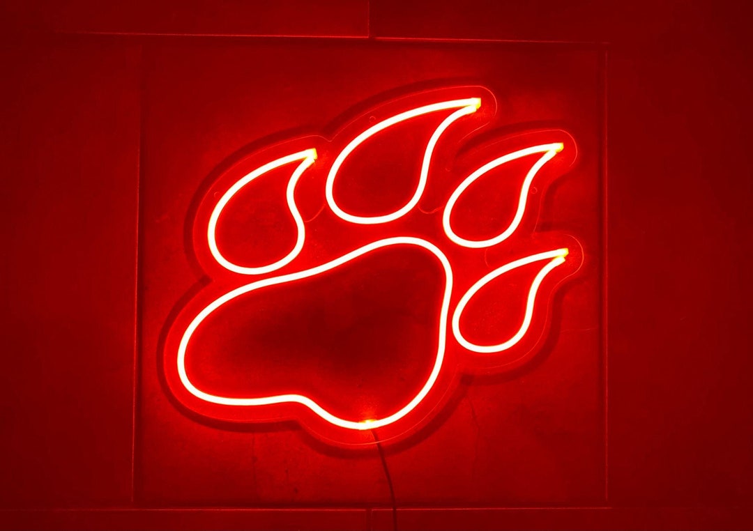 Sam Houston State University Paw LED Neon Sign - 18" W X 15.3" H ...