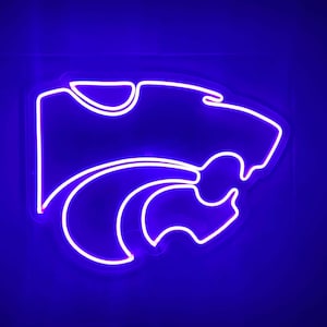 Kansas State University Powercat LED Neon Sign - 19.5" W X 14.9" H ...