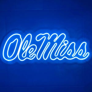 University of Mississippi Ole Miss LED Neon Sign - 23.75" W X 8.6" H ...
