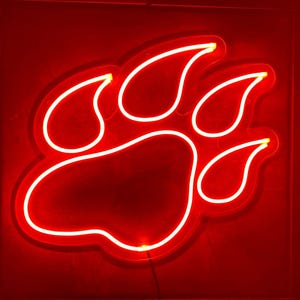 Sam Houston State University Paw LED Neon Sign - 18" W X 15.3" H ...