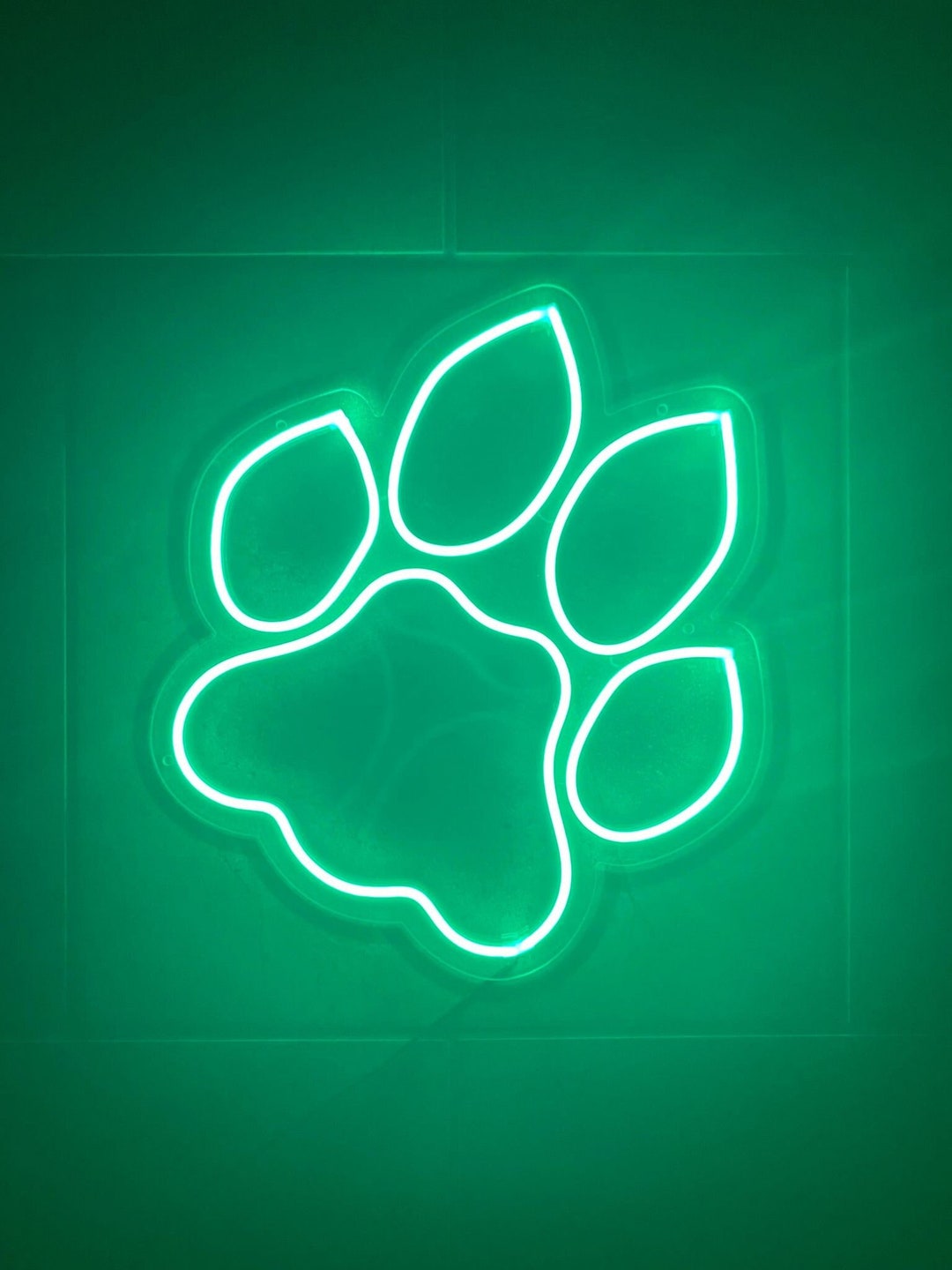 Ohio University OU Bobcats Attack Cat Paw Print LED Neon Sign - 17" W X ...