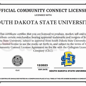 South Dakota State University Logo LED Neon Sign Officially CLC ...