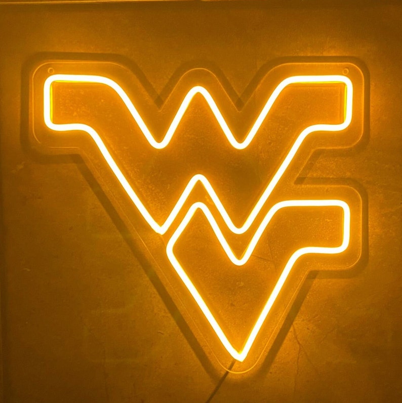 West Virginia University Flying WV LED Neon Sign - 15.9" W X 15" H ...