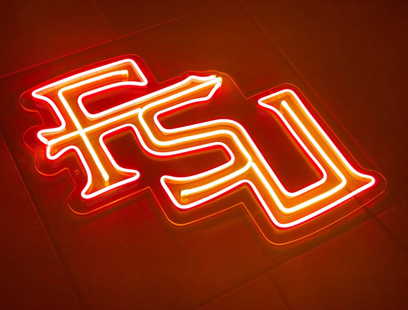 Florida State University Seminoles FSU LED Neon Sign - 19" W X 17.7" H ...